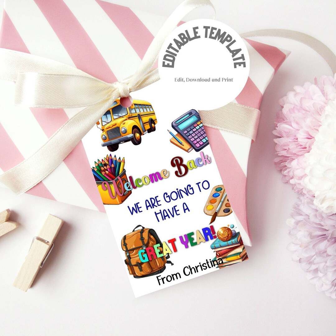BACK to School TAG Welcome Back Tag Happy First Day of School Tag Kids ...