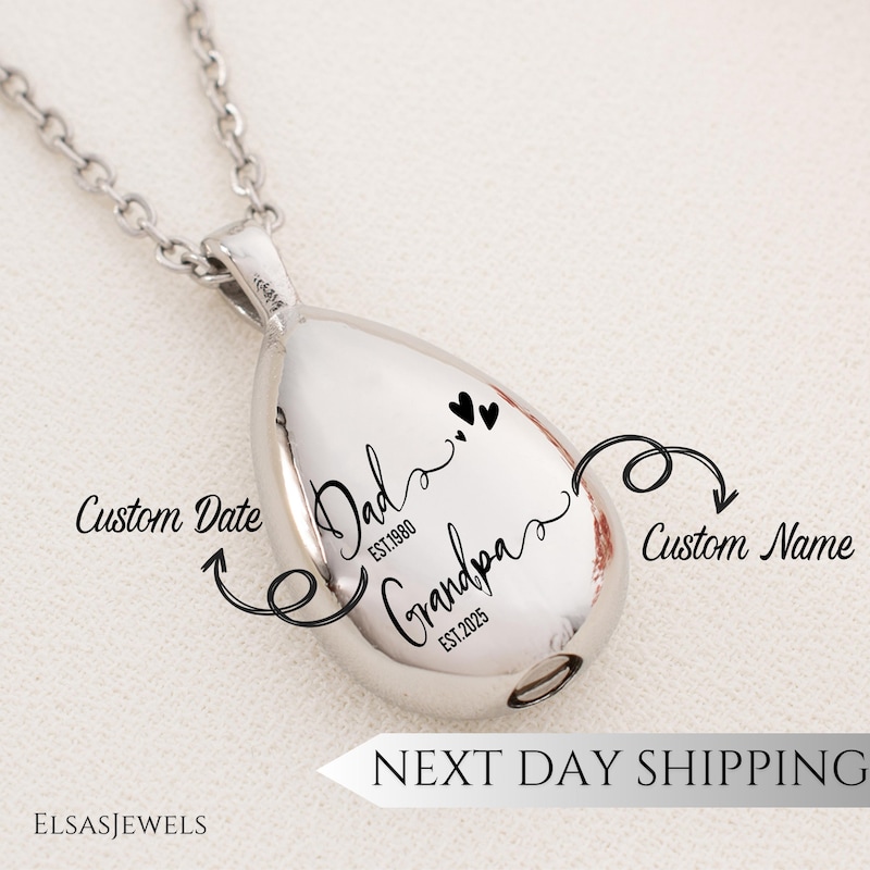 Ash Necklaces Grandpa - Etsy