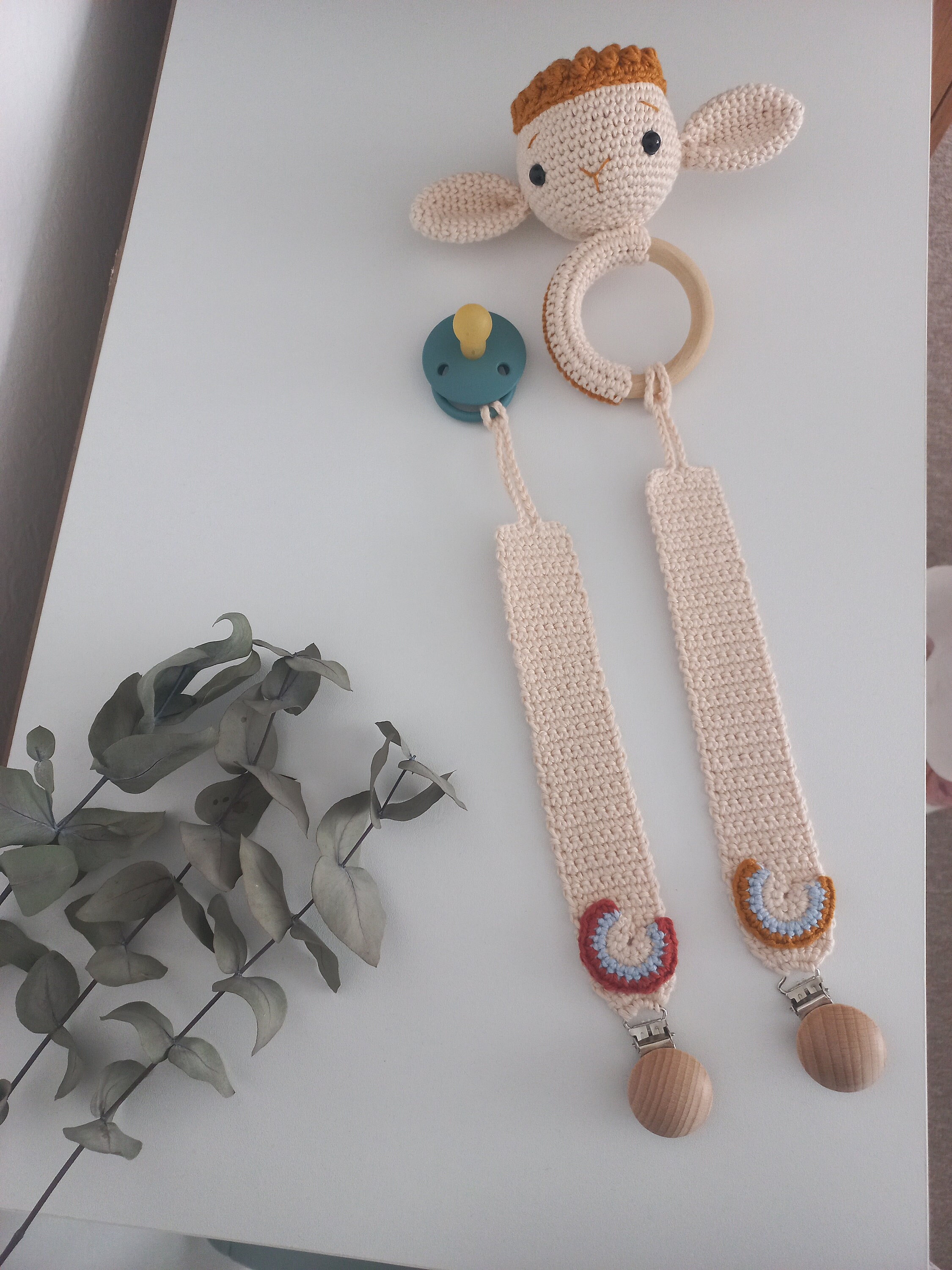 PATTERN | Pacifier Clips | Rainbow Pacifier Clips | Crochet Pattern ...