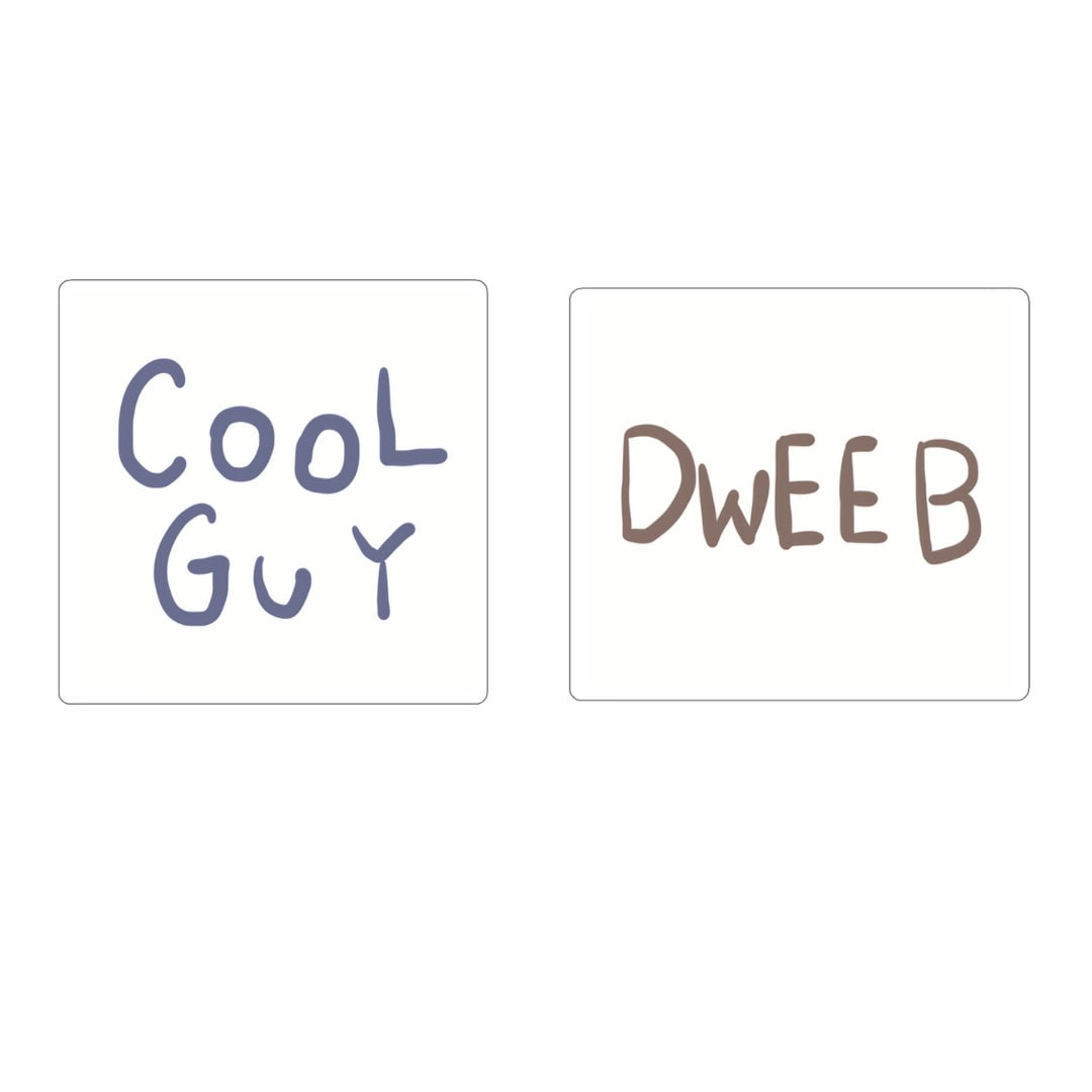 Cool Guy and Dweeb Sticker Set From the First Card Wars Episode From ...