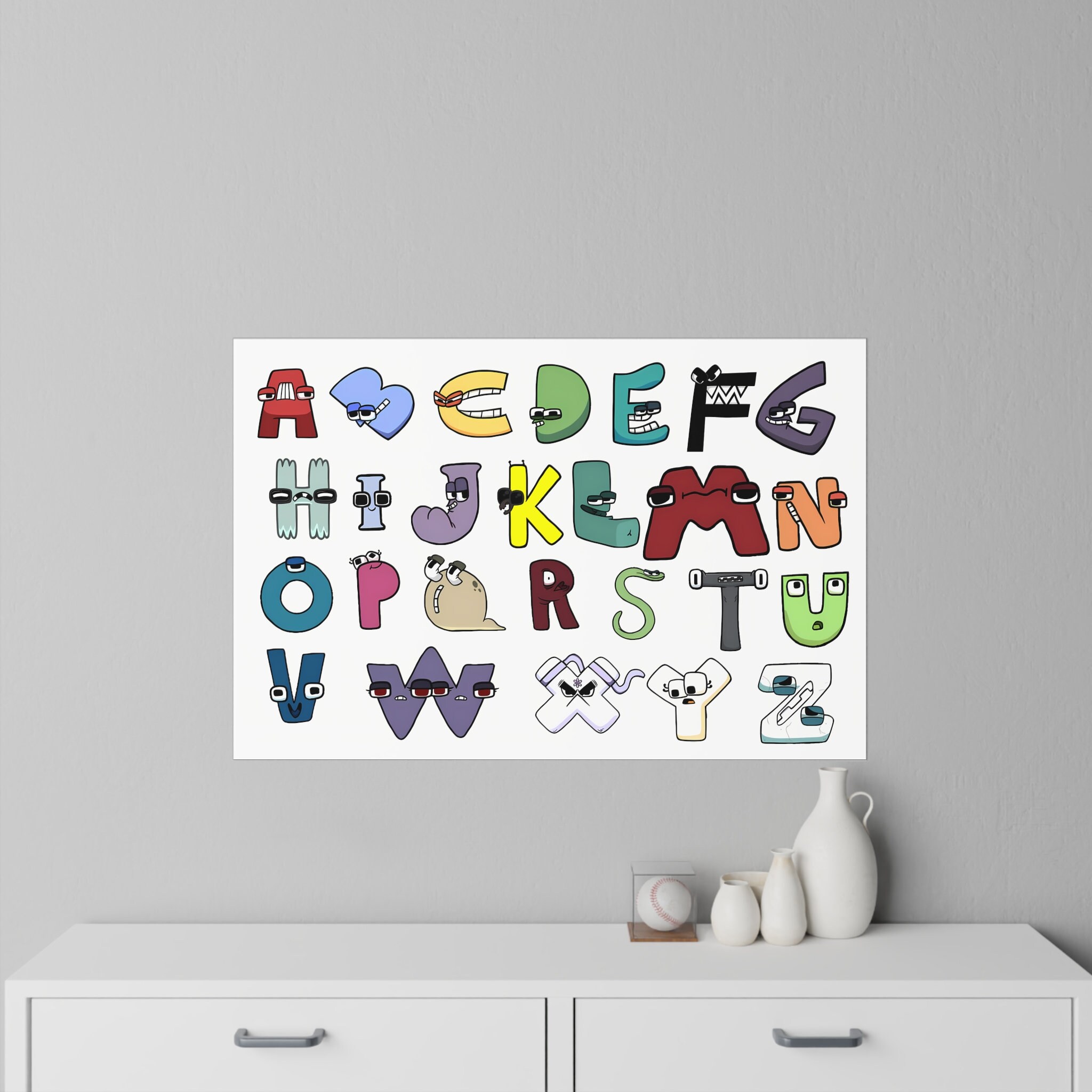 Alphabet Lore Wall Decal - Kids Room Decoration - Kids Wall Decals ...