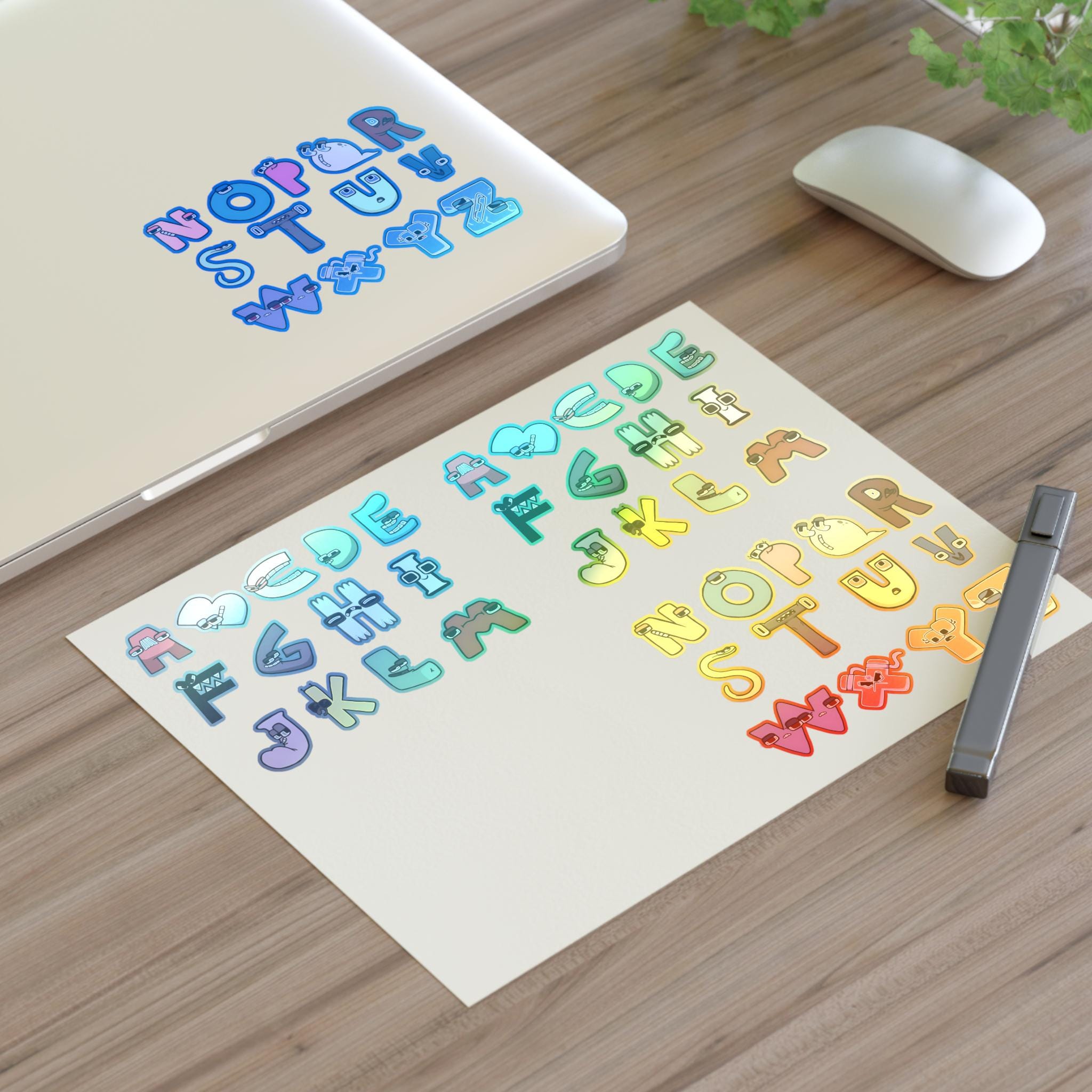 Alphabet Lore Sticker Sheet: All 26 Letters, Scrapbook Stickers - Etsy