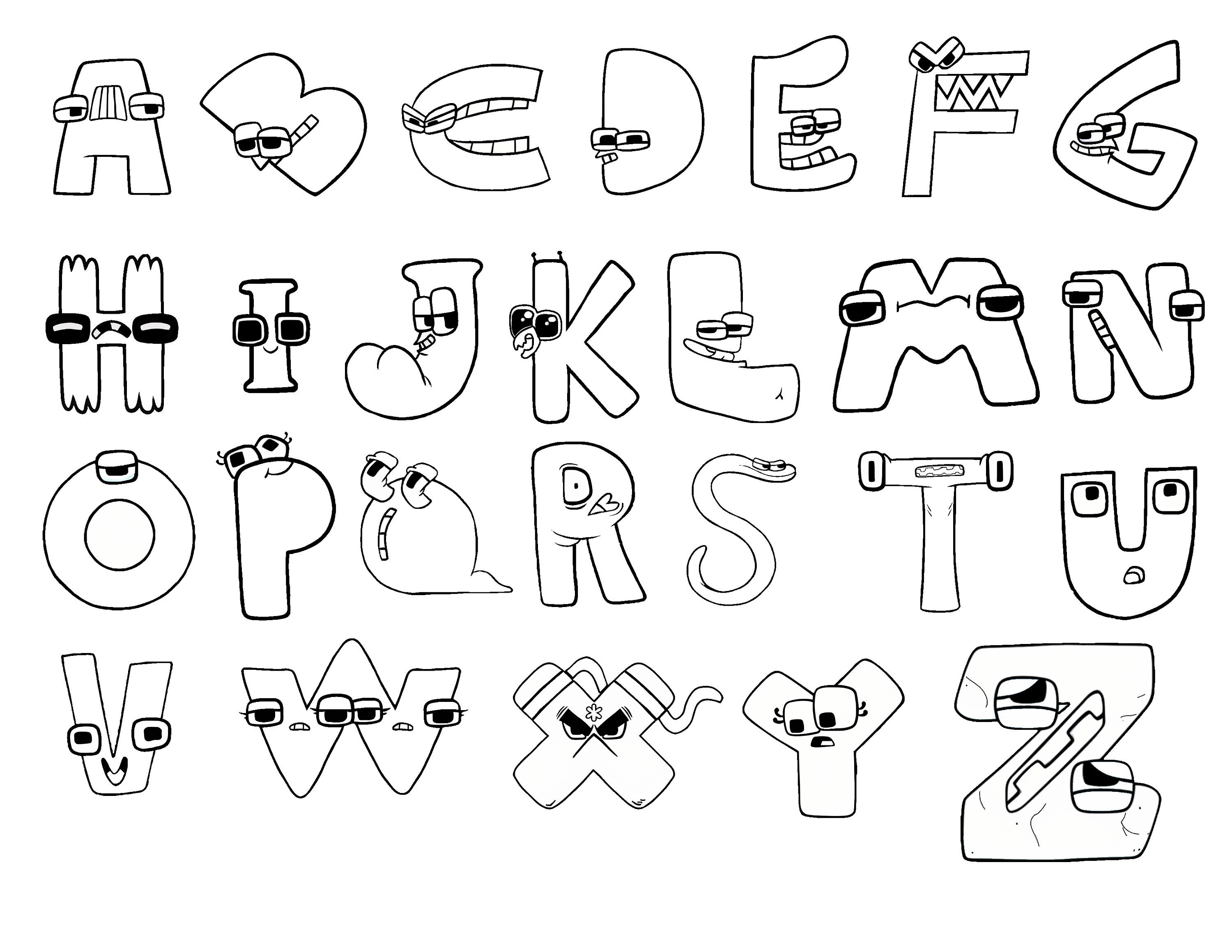 Alphabet Lore Children's Coloring Page | All Letters | Printable - Etsy