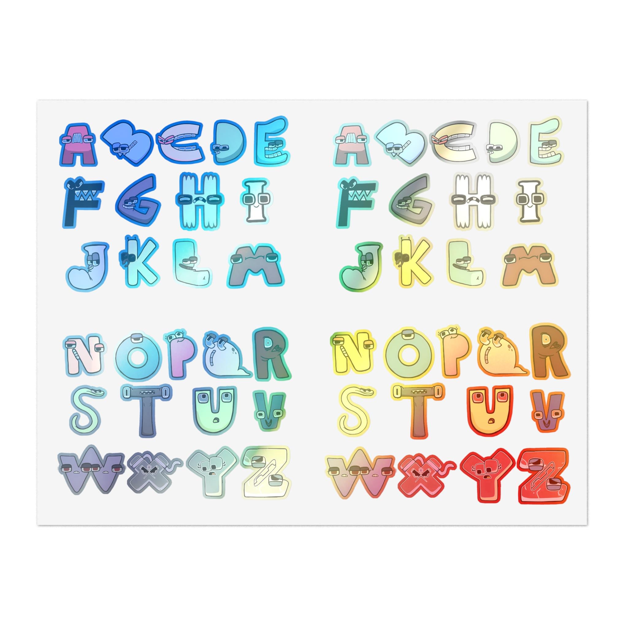 Alphabet Lore Sticker Sheet: All 26 Letters, Scrapbook Stickers - Etsy