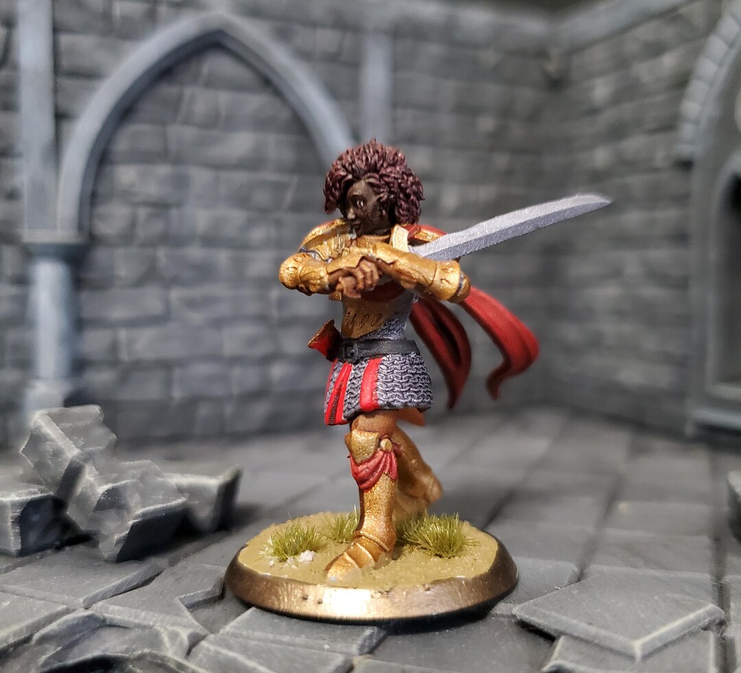 Red and Gold Knight - Etsy