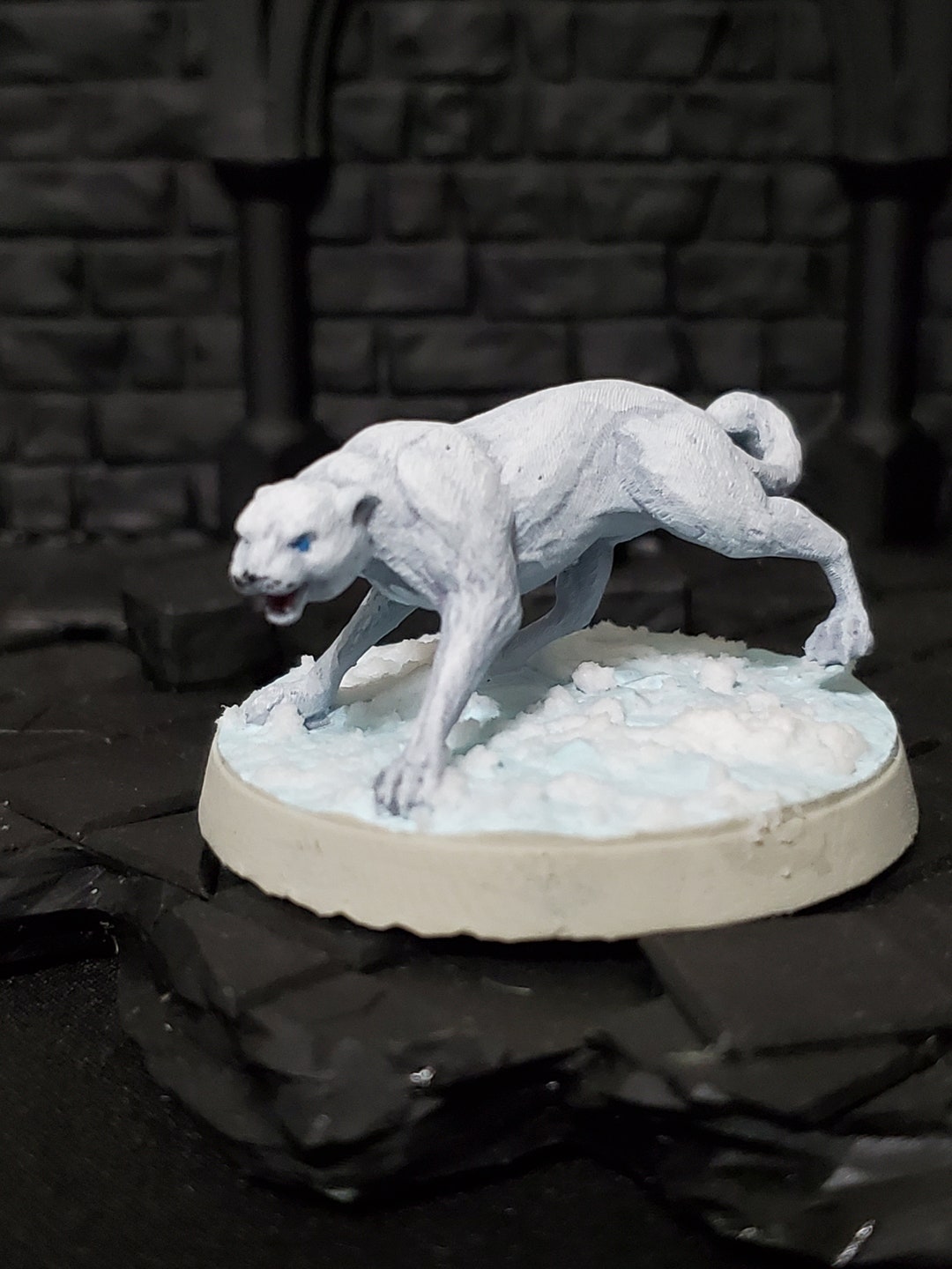 Hand Painted Frost Panther Miniature - 3D Printed 28mm - Etsy