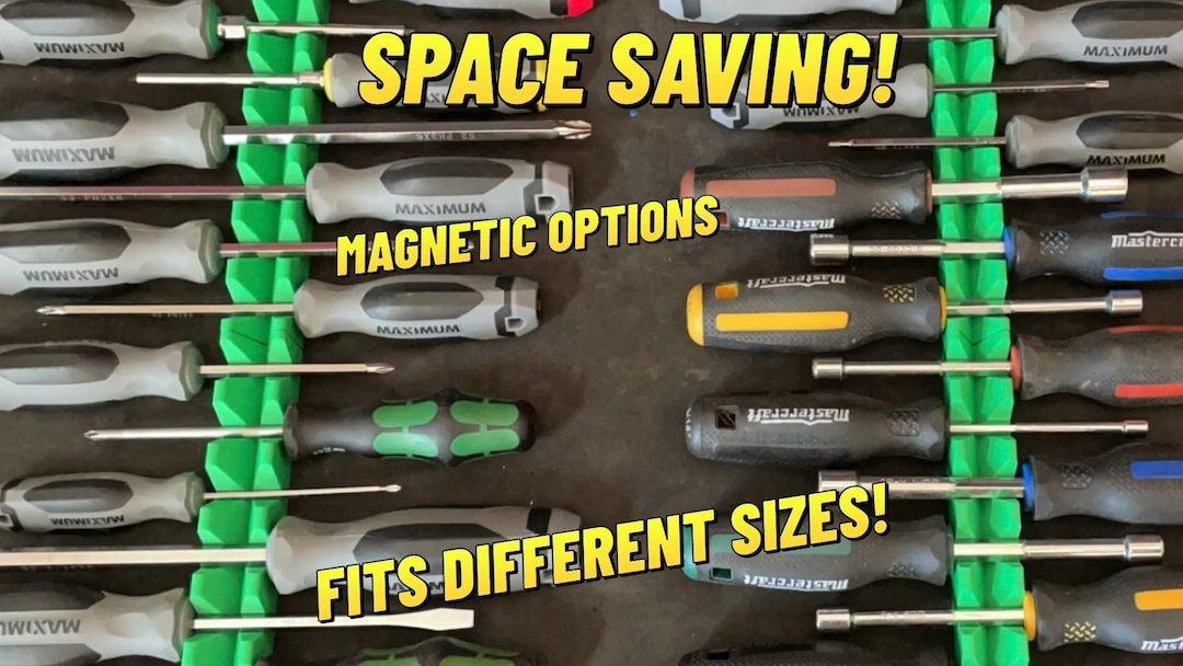 Magnetic Screwdriver Organizer – Multi-size Tool Rack for Flathead ...
