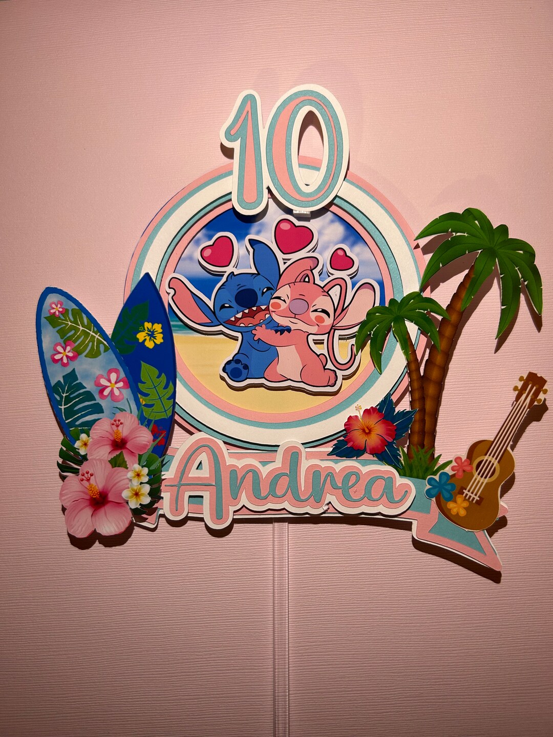 Stitch & Angel Cake Topper - Etsy