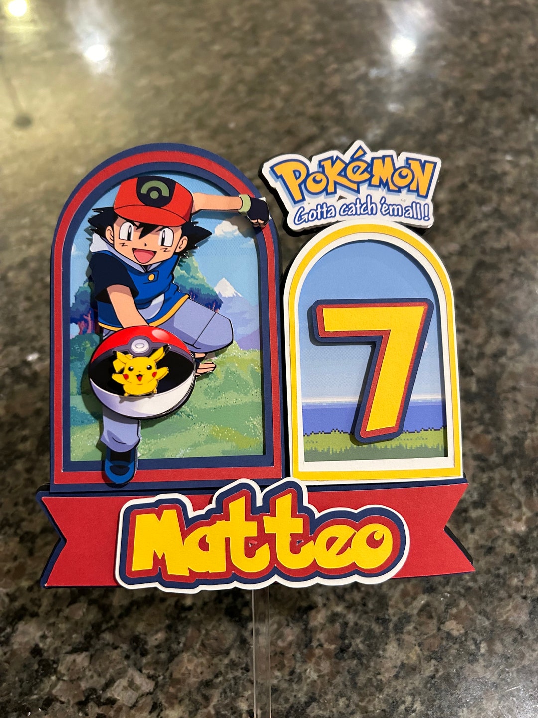 Pokemon Ash Pikachu Cake Topper. - Etsy