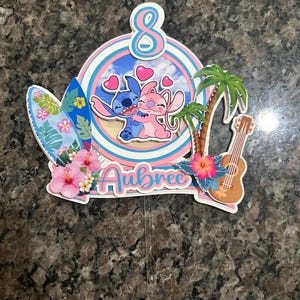 Stitch & Angel Cake Topper - Etsy