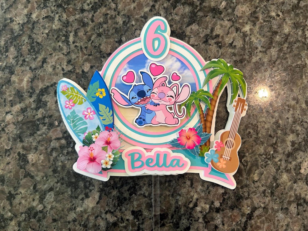 Stitch & Angel Cake Topper - Etsy
