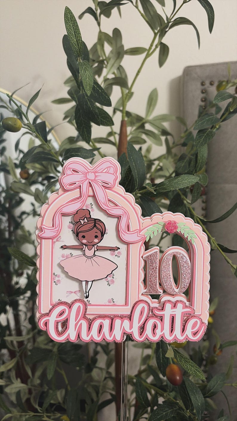 Ballerina Cake Topper. - Etsy