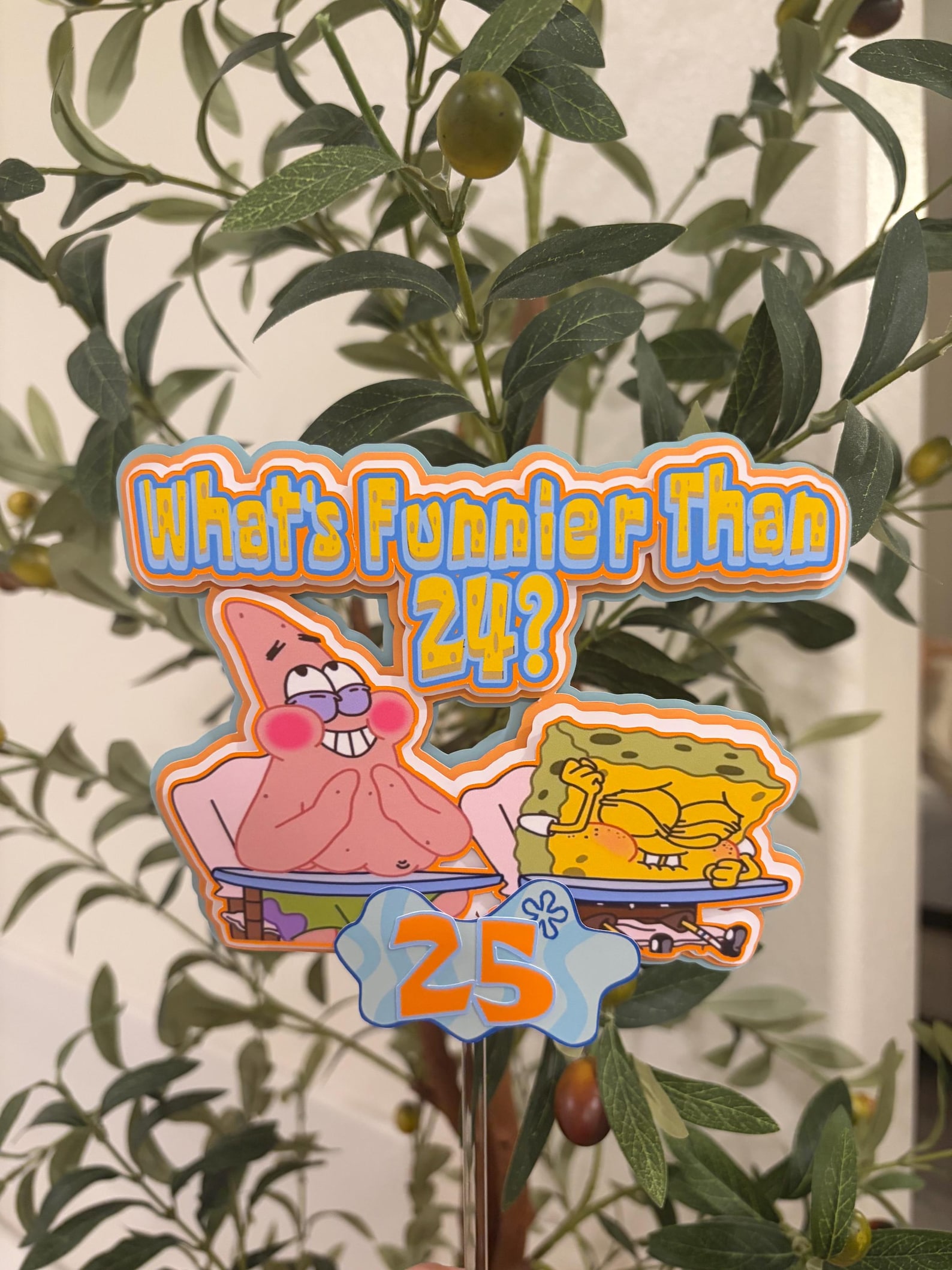 Whats Funnier Than 24? Cake Topper - Etsy