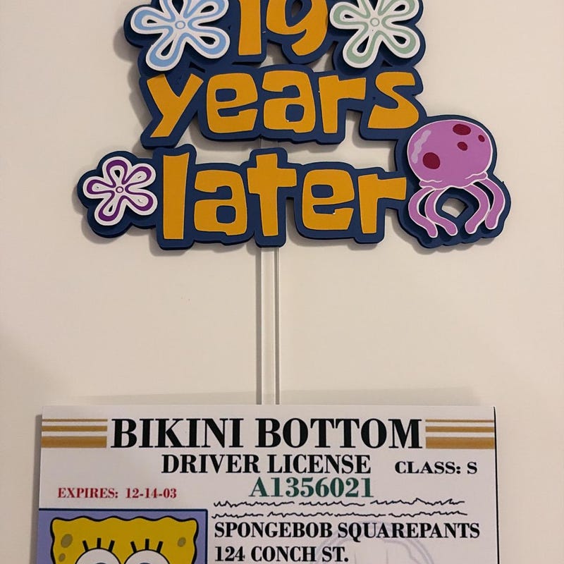 Spongebob Drivers License - Etsy