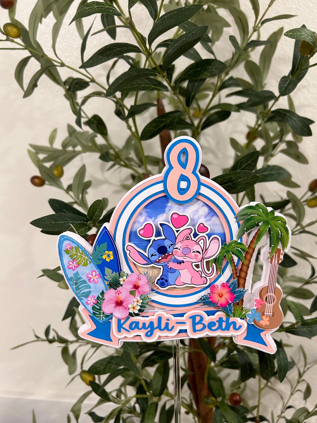 Stitch & Angel Cake Topper - Etsy