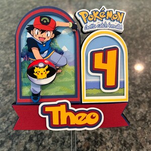 Pokemon Ash Pikachu Cake Topper. - Etsy