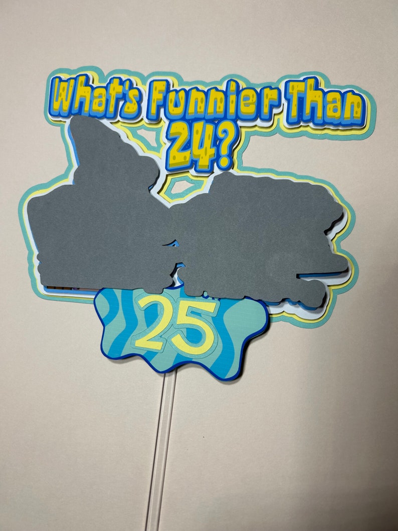 Whats Funnier Than 24 Cake Topper spongebob & Partick Included - Etsy