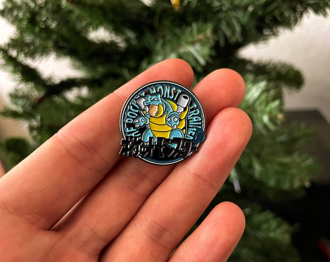 Customizable - Pokemon Pocket Monster Blue Version Enamel Pin ...