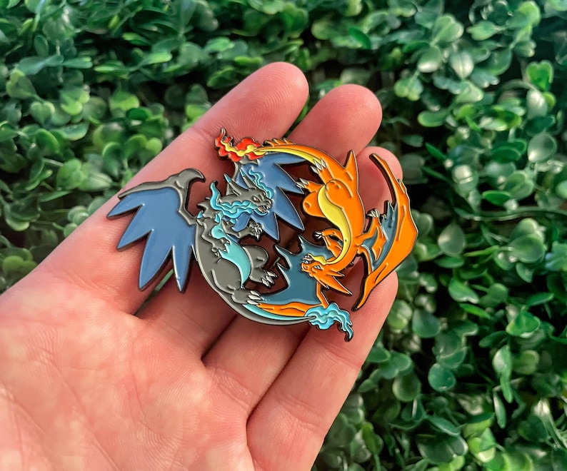 Pokemon Mega Charizard X & Y Enamel Pin / Japanese Blue - Etsy