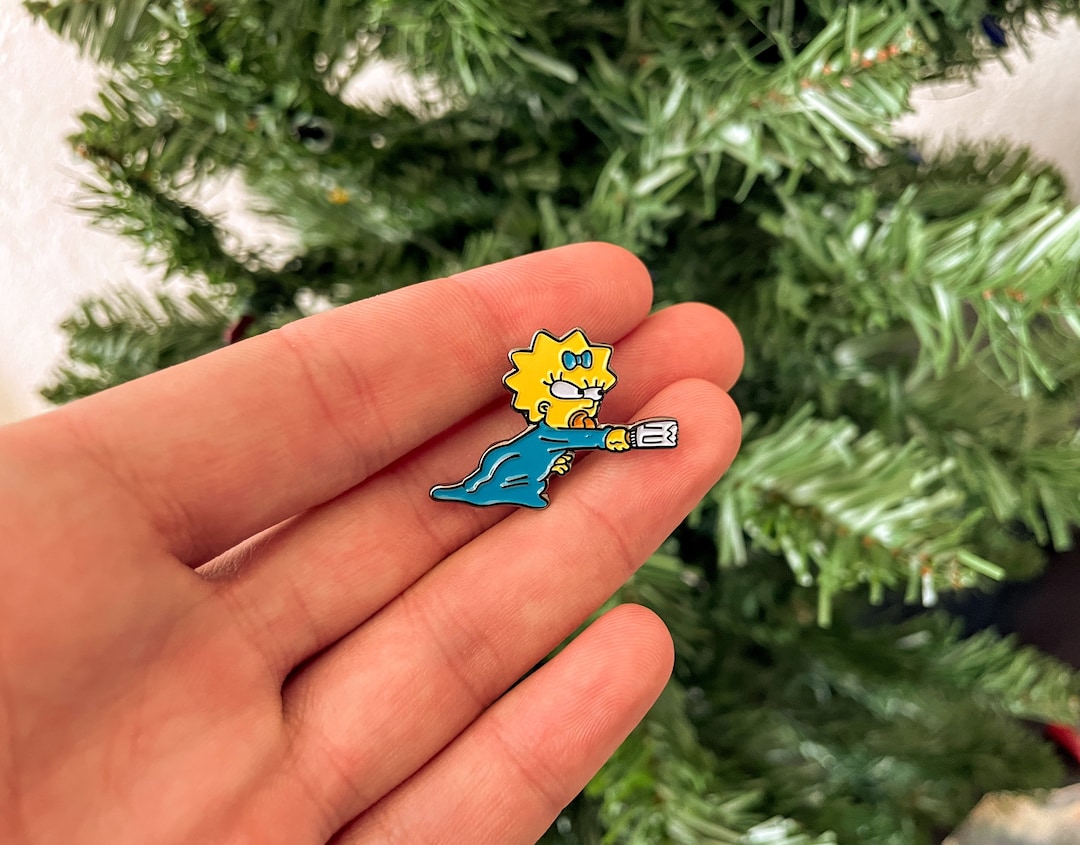 Customizable Maggie Simpson Broken Bottle / Funny / Simpsons Pin - Etsy