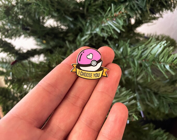 Customizable I Choose You Pokeball Pin / Pokemon Go / Pokemon Pin - Etsy