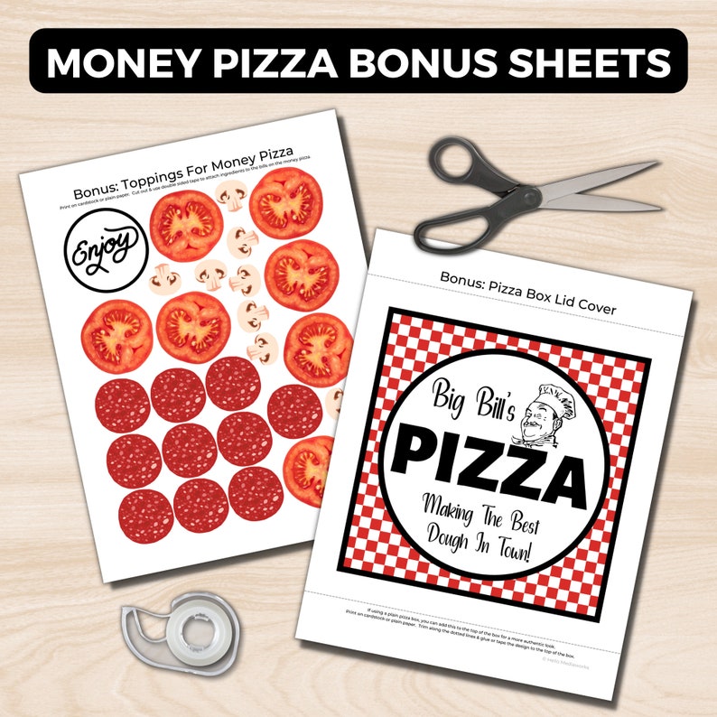 Printable Money Pizza Sign Bundle, Money Gift Ideas, Unique Money Gifts ...