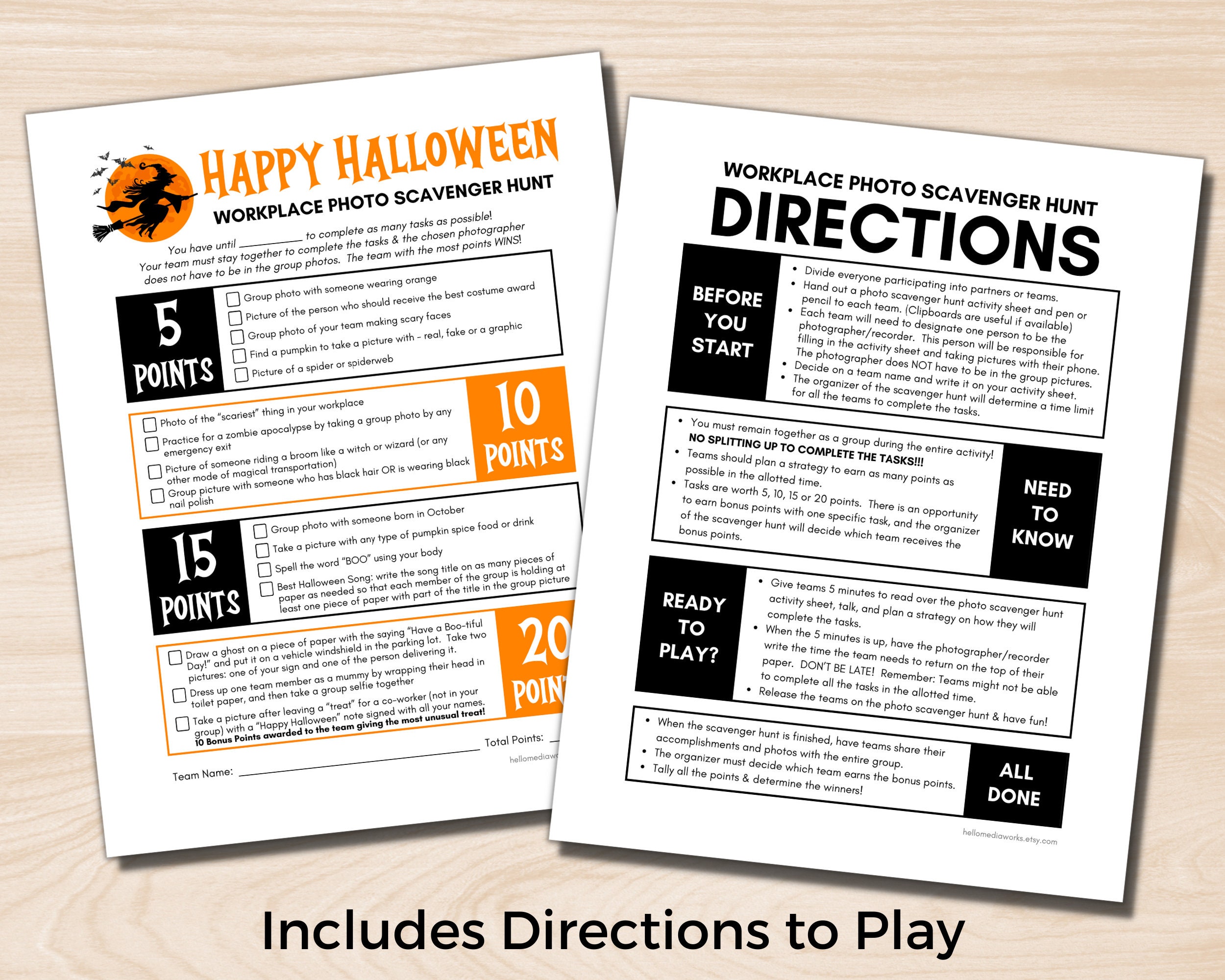 Halloween Workplace Photo Scavenger Hunt, Halloween Team Building ...