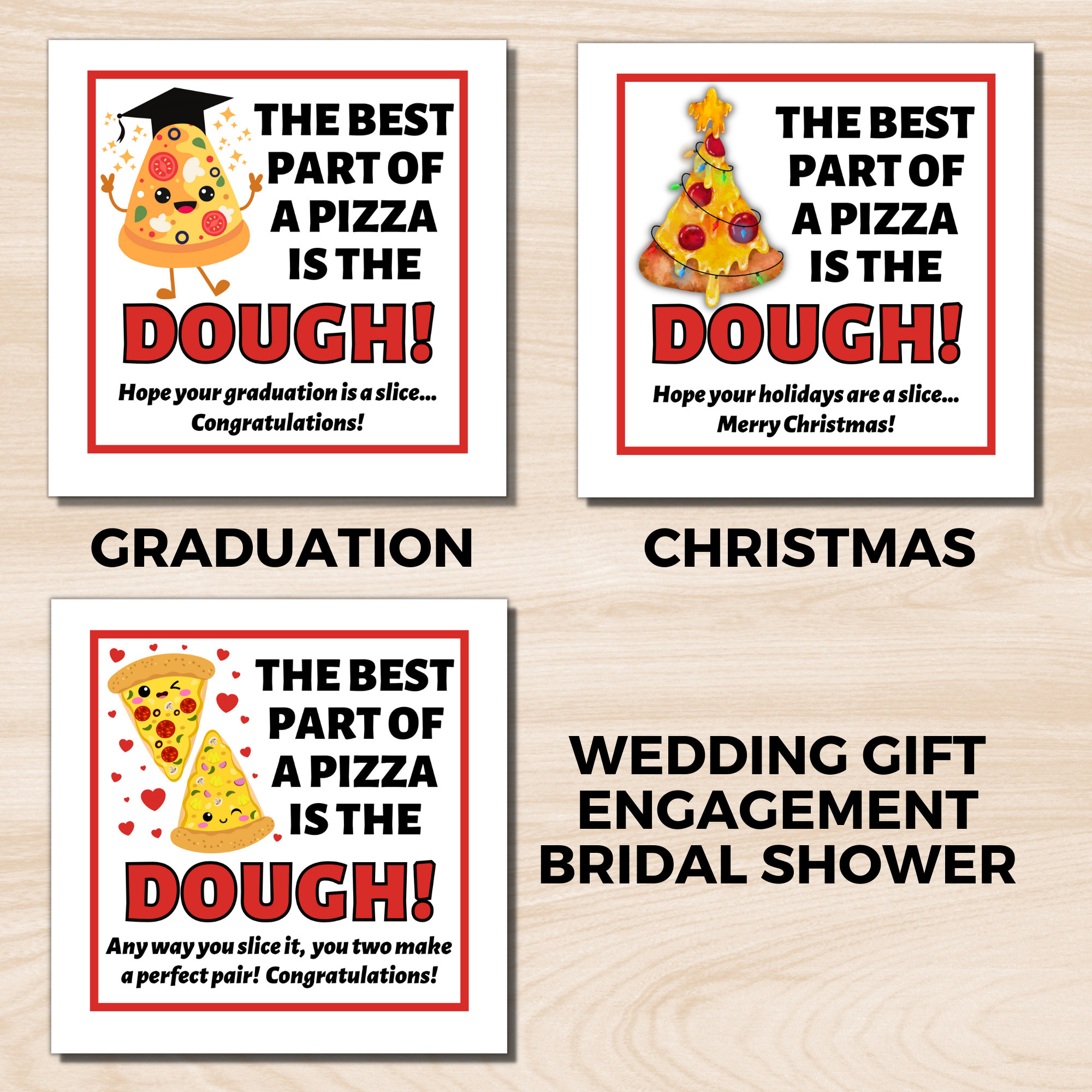 Printable Money Pizza Sign Bundle, Money Gift Ideas, Unique Money Gifts ...