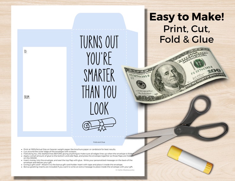 Graduation Money Envelope Graduation Gift Card Holder - Etsy