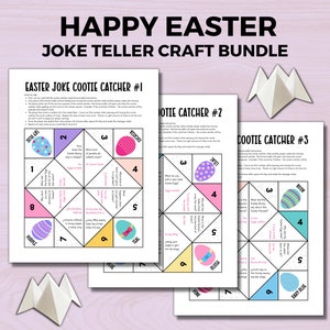 Easter Cootie Catcher Bundle, Easter Joke Tellers, Easter Fortune ...