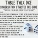 Christmas Table Talk Dice Game, Conversation Starter Game, Christmas ...