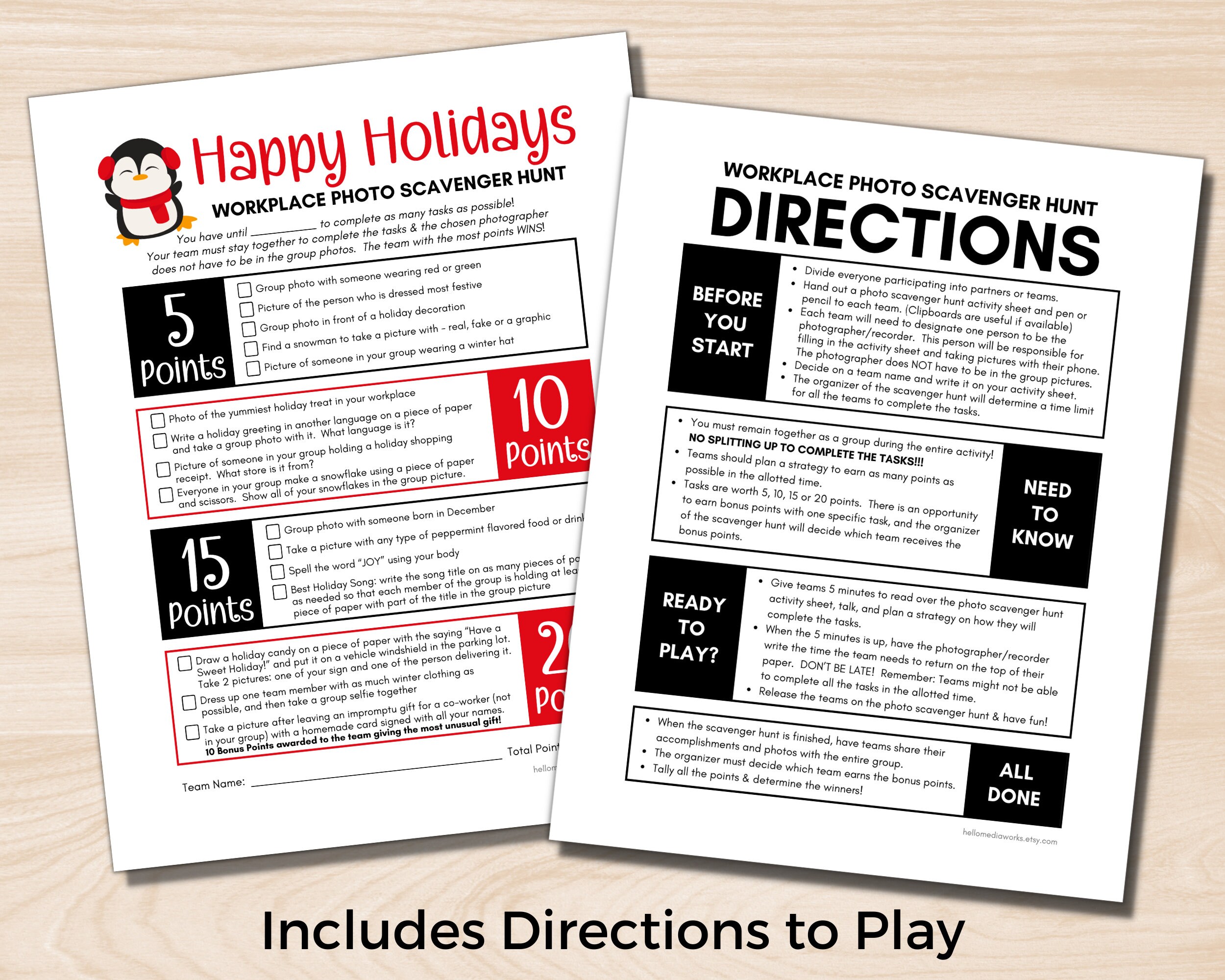 Holiday Workplace Photo Scavenger Hunt, Holiday Team Building Activity ...