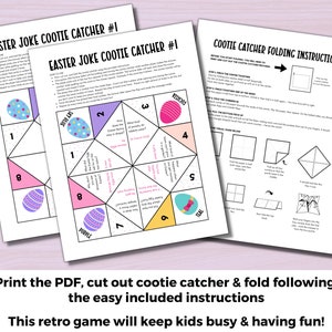Easter Cootie Catcher Bundle, Easter Joke Tellers, Easter Fortune ...