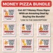 Birthday Money Gift, Printable Money Pizza Sign, Birthday Dough Sign ...
