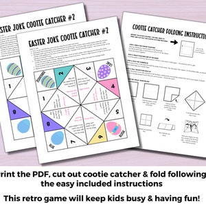 Easter Cootie Catcher Bundle, Easter Joke Tellers, Easter Fortune ...