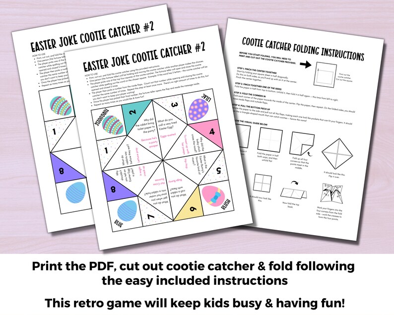 Easter Cootie Catcher Bundle, Easter Joke Tellers, Easter Fortune ...