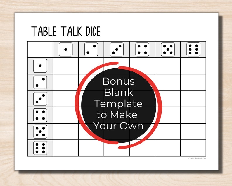 Christmas Table Talk Dice Game, Conversation Starter Game, Christmas ...