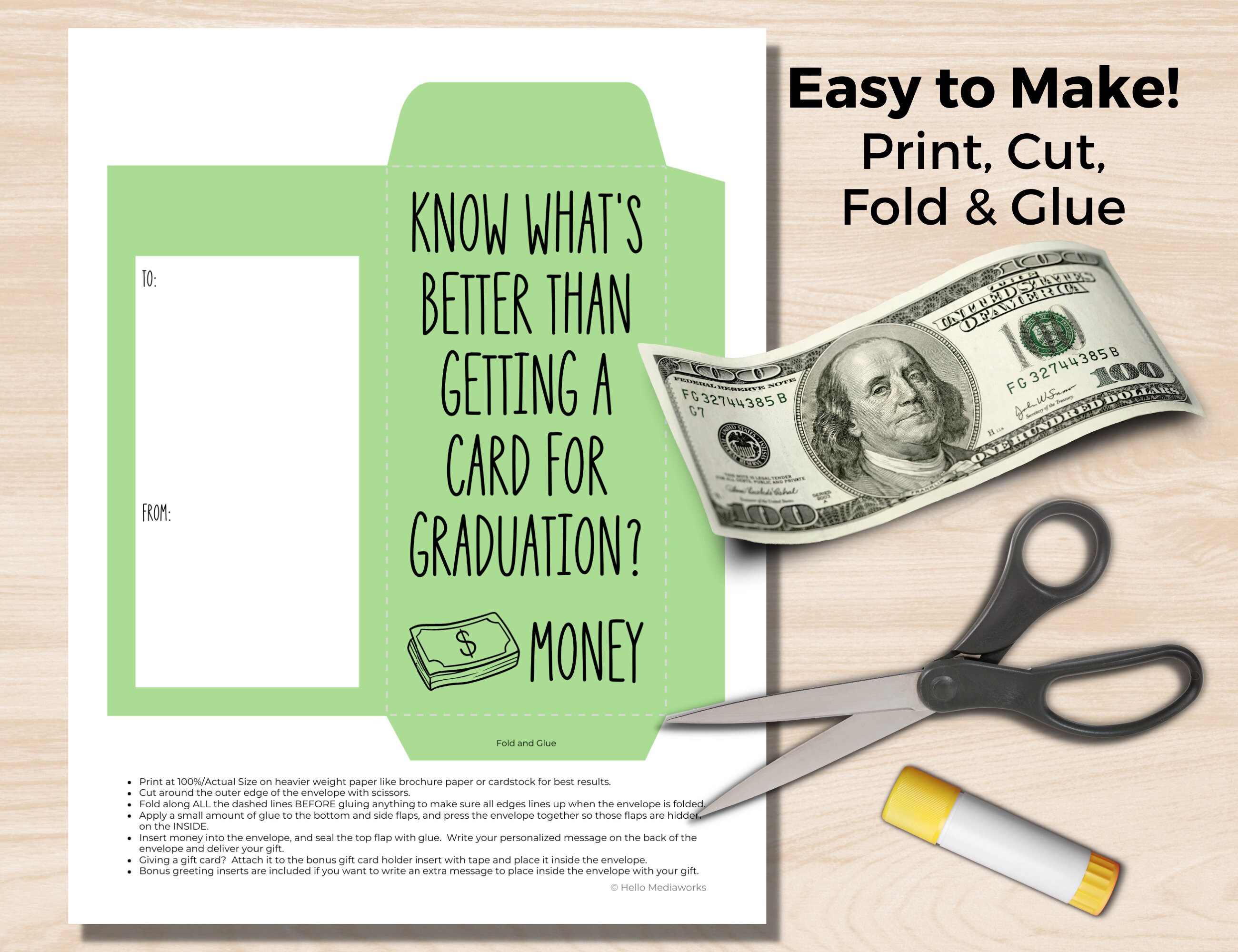 Graduation Money Envelope, Graduation Gift Card Holder, Graduation ...