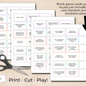 Random Acts of Kindness Charades or Draw It Game, Random Acts of ...