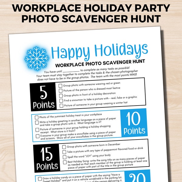 Workplace Scavenger Hunt - Etsy