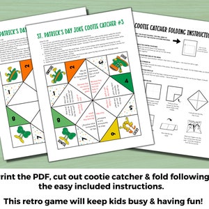St. Patrick's Day Cootie Catcher Bundle, St. Patrick's Joke Tellers, St ...