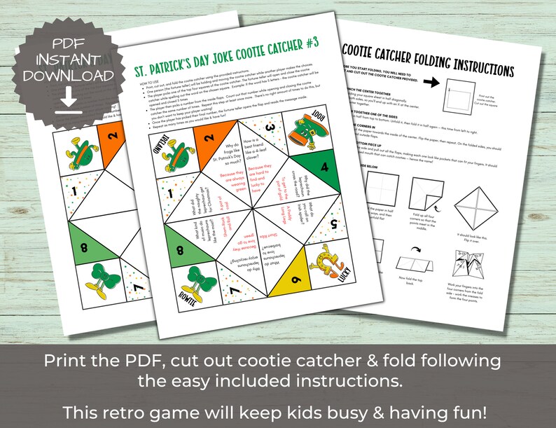 St. Patrick's Day Cootie Catcher Bundle St. - Etsy