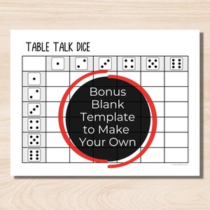 Table Talk Dice, Conversation Starter Game, Simple Icebreaker Game ...