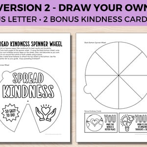Spread Kindness Spinner Wheel Coloring Craft, Kindness Craft, World ...