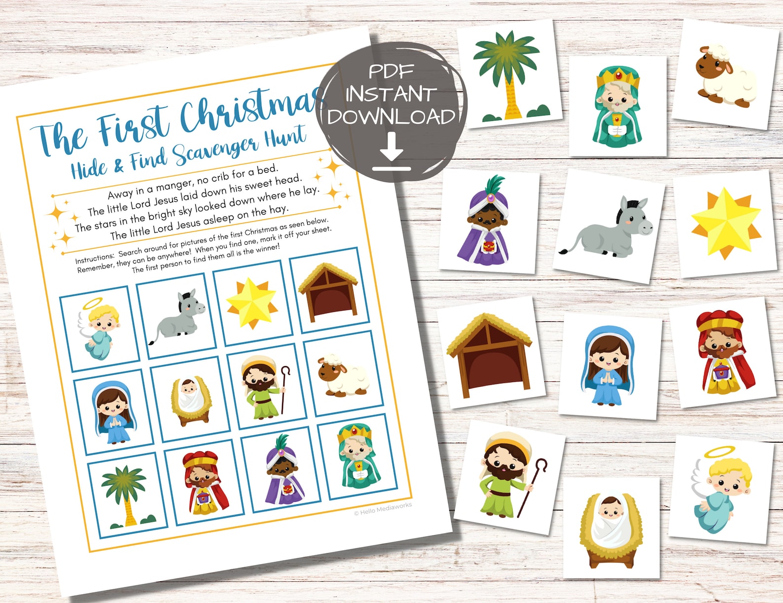 Christmas Nativity Scavenger Hunt Game the First Christmas - Etsy