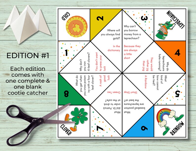 St. Patrick's Day Cootie Catcher Bundle St. - Etsy