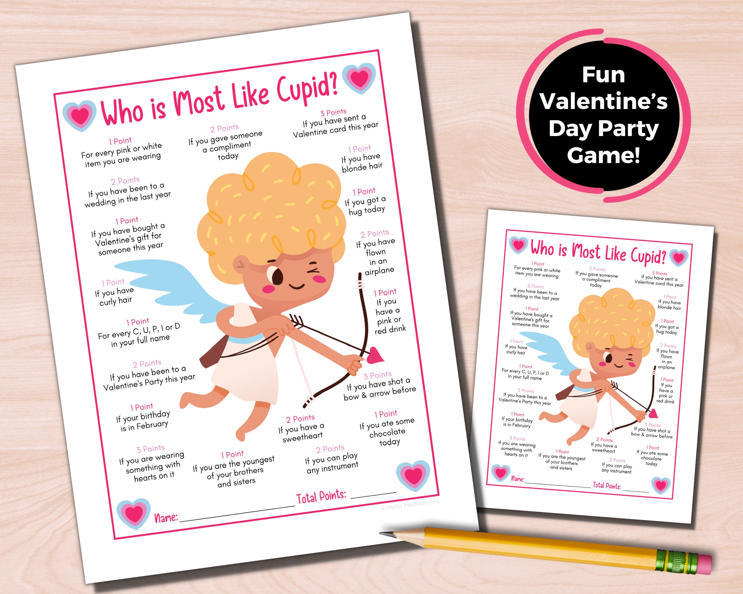Who is Most Like Cupid Game, Valentine's Day Party Game, Galentine's ...