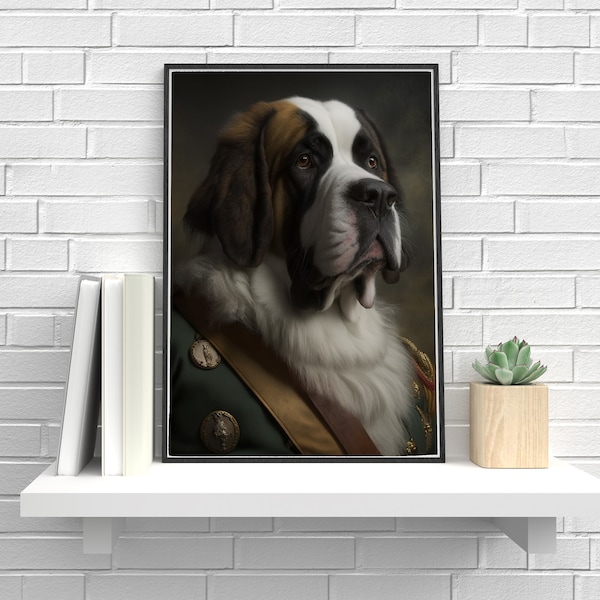 St Bernard Art Print - Etsy