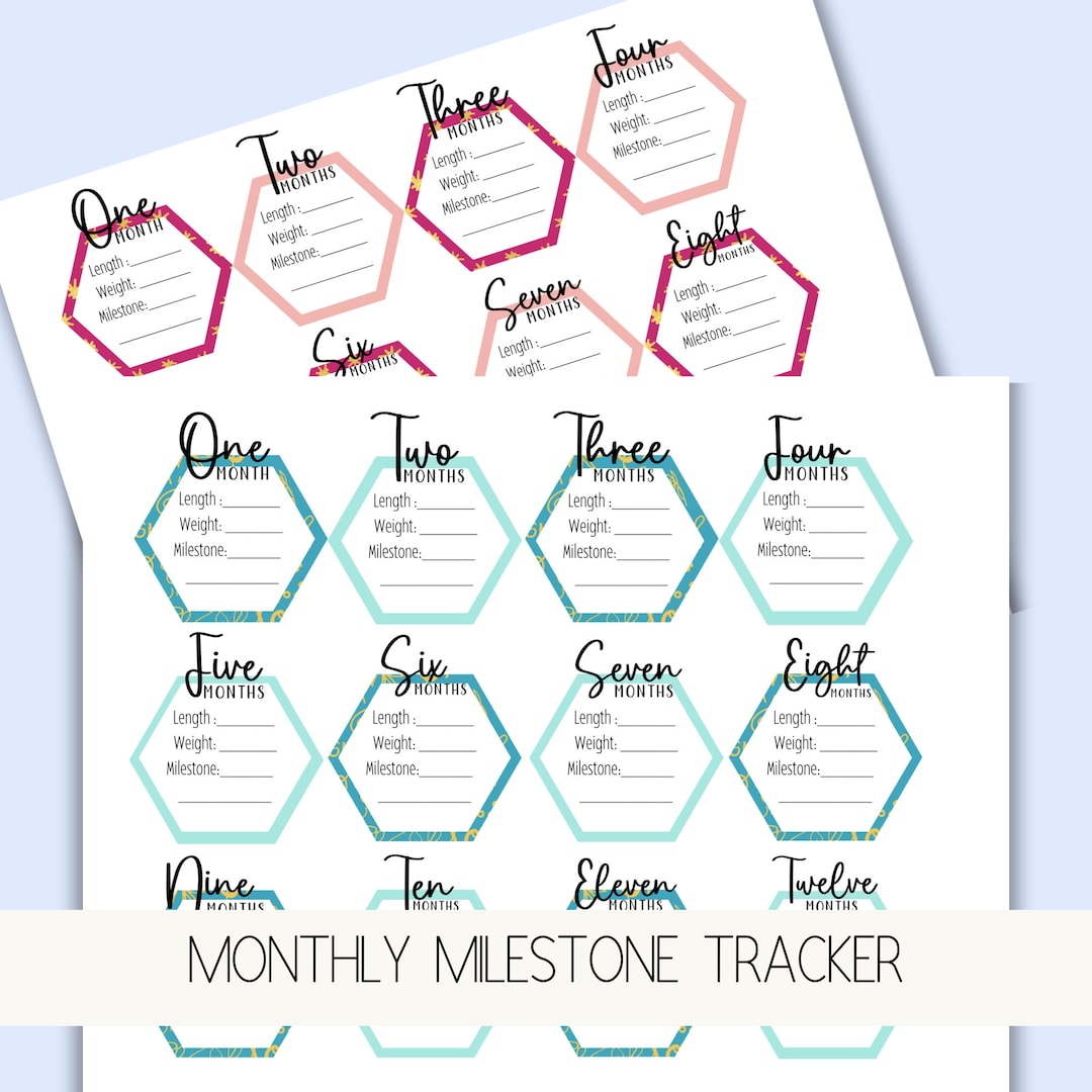 Printable Baby Milestone Tracker - Etsy