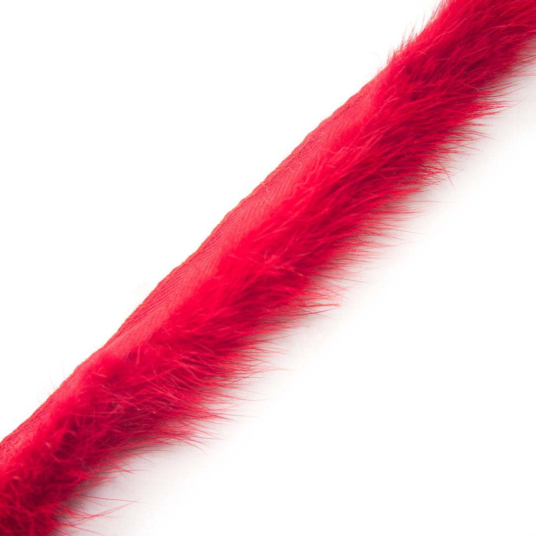 Thin Red Mink Fur Piping Trim for Garment Edging, Coats, Hoods ...